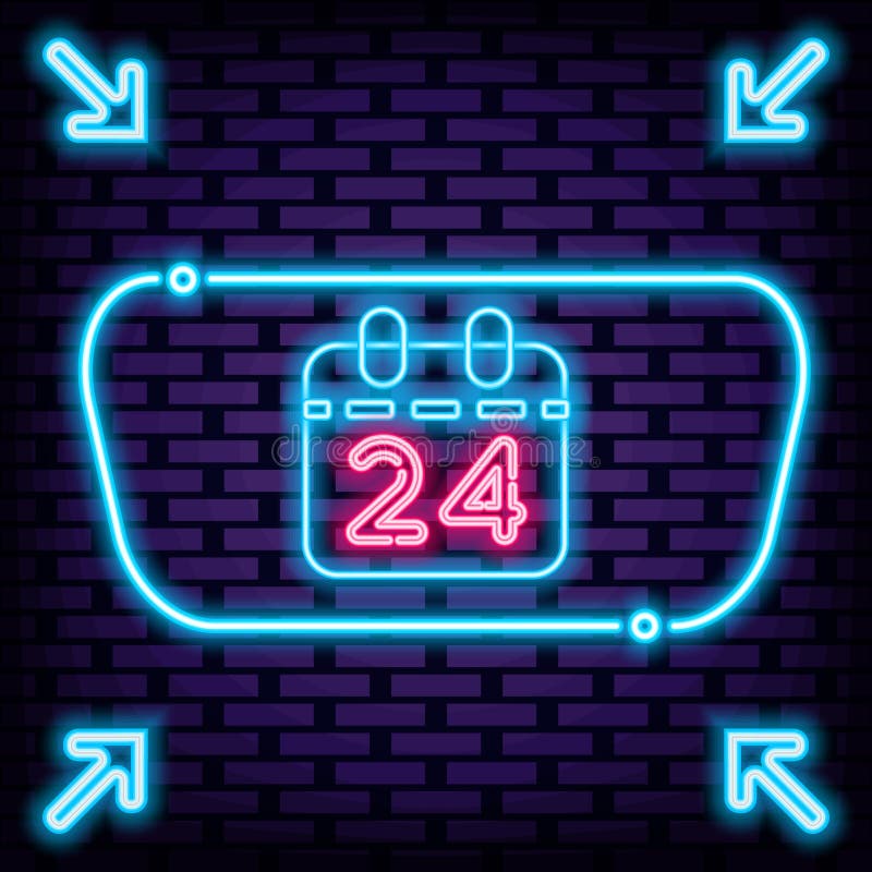 24 December Neon Signboards. Neon Script. Night Bright Advertising ...