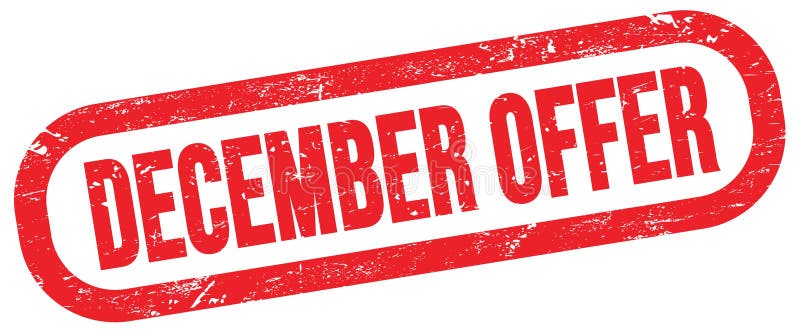 DECEMBER OFFER, Text Written on Red Stamp Sign Stock Illustration ...