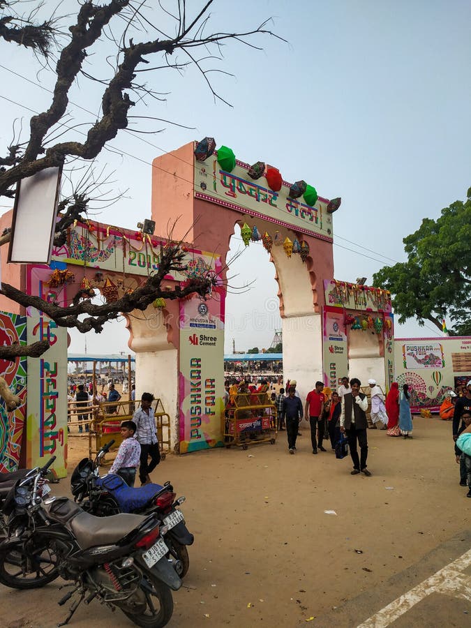 11 December 2019 Pushkar Rajasthan, India Man Sitting on Ground during ...