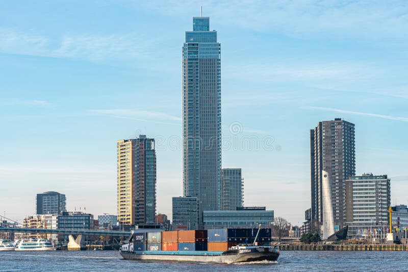 The Skyline and Modern Buildings of Rotterdam Editorial Stock Photo ...