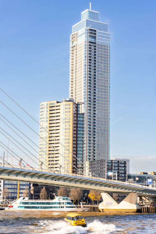 The Skyline and Modern Buildings of Rotterdam Editorial Photo - Image ...