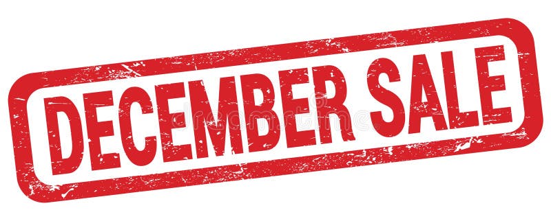 DECEMBER SALE Text Written on Red Rectangle Stamp Stock Illustration ...