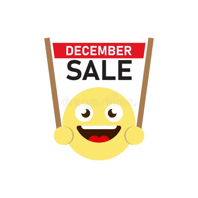 December Sale Vector Icon Symbol Isolated On White Background Stock ...