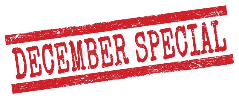 DECEMBER SPECIAL Text on Red Lines Stamp Sign Stock Illustration ...