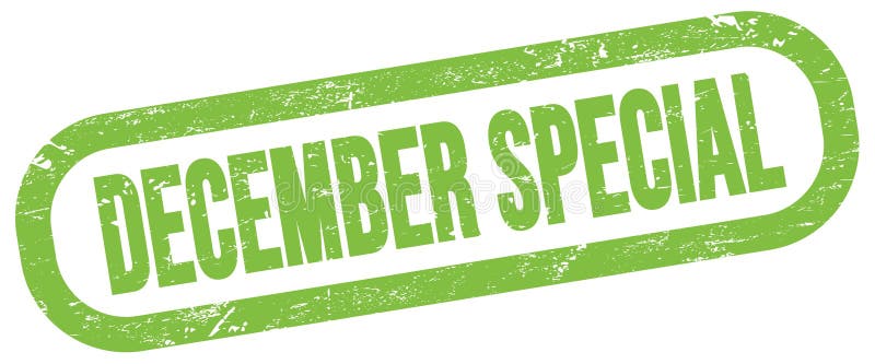 DECEMBER SPECIAL, Text Written on Green Stamp Sign Stock Illustration ...