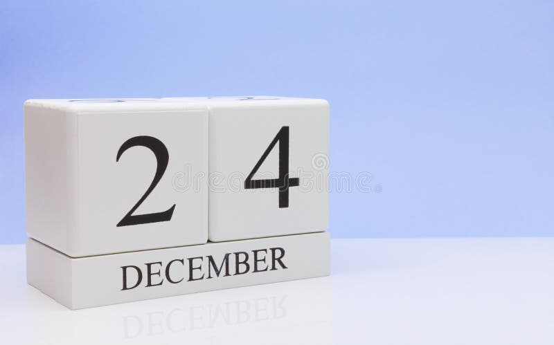 December 24st. Day 24 of Month, daily Calendar on White Table with ...