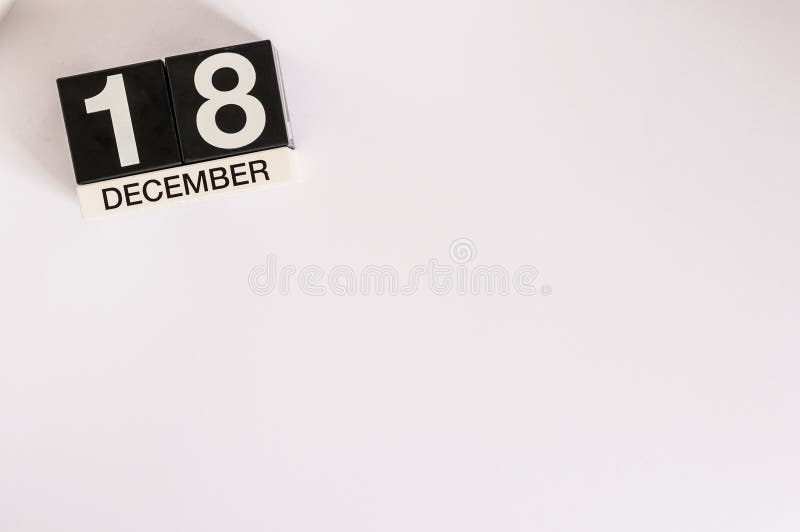 December 18th. Day 18 Of Month Calendar On White Background. Winter ... December 18th. Day 18 Of Month Calendar On White Background. Winter ...