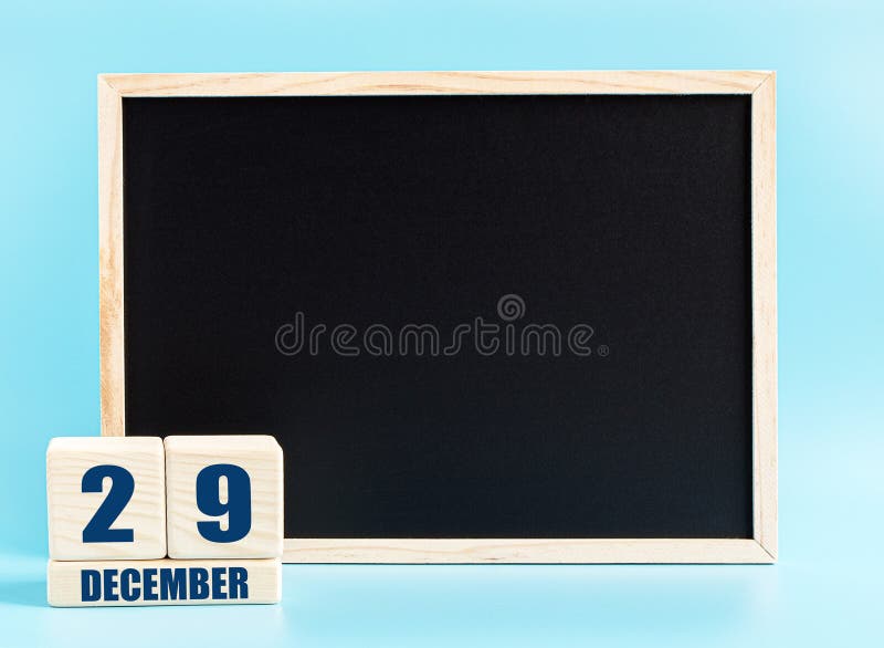 December 29th. Day 29 of Month, Cube Calendar with Date, Empty Frame on ...