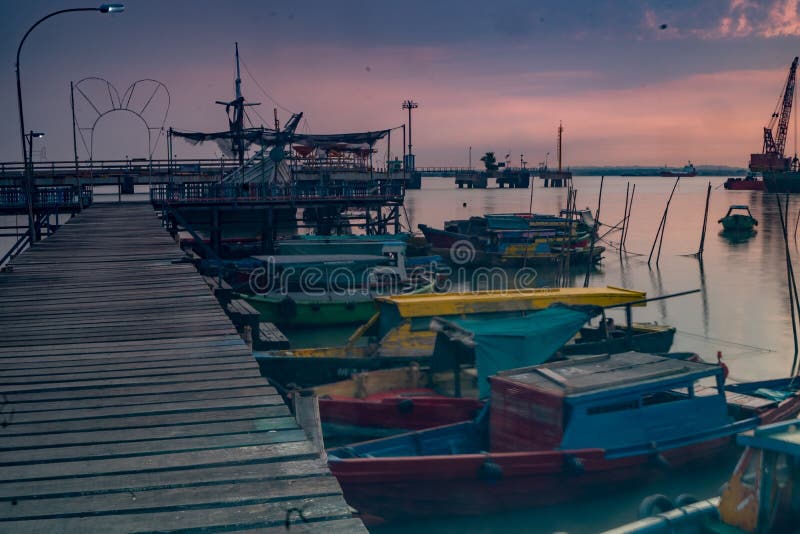 December 10, 2022 Traditional Dock, Gresik, East Java, Indonesia in the ...