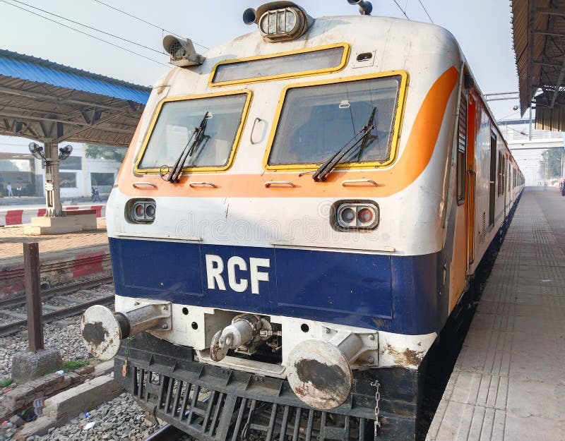 16 December 2023, Uttar Pradesh India. Front View of Indian Railway ...
