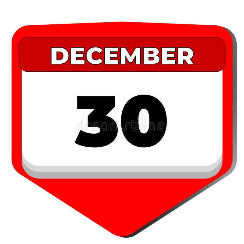30 December Vector Icon Calendar Day. 30 Date of December. Thirtieth ... 30 December Vector Icon Calendar Day. 30 Date of December. Thirtieth ...