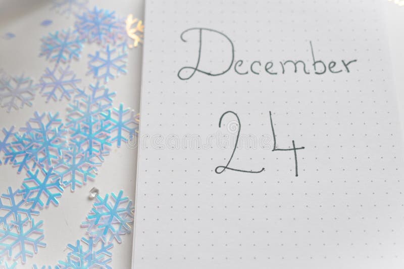 December 24 Write in Calendar Stock Illustration - Illustration of next ...