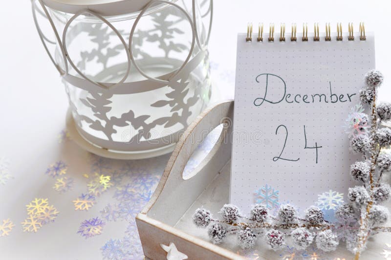 December 24 Write in Calendar Stock Illustration - Illustration of ...