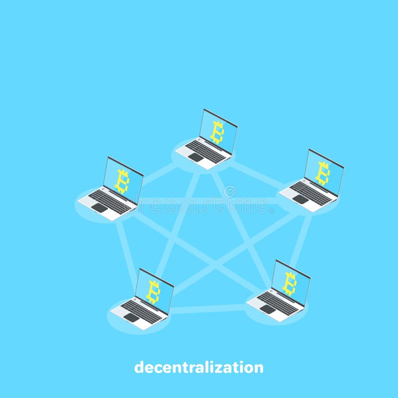 Decentralization 1 stock vector. Illustration of transaction - 186955205