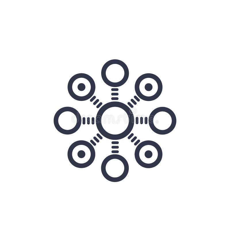 Decentralization Icon. Decentralized System Concept Symbol Desig Stock ...