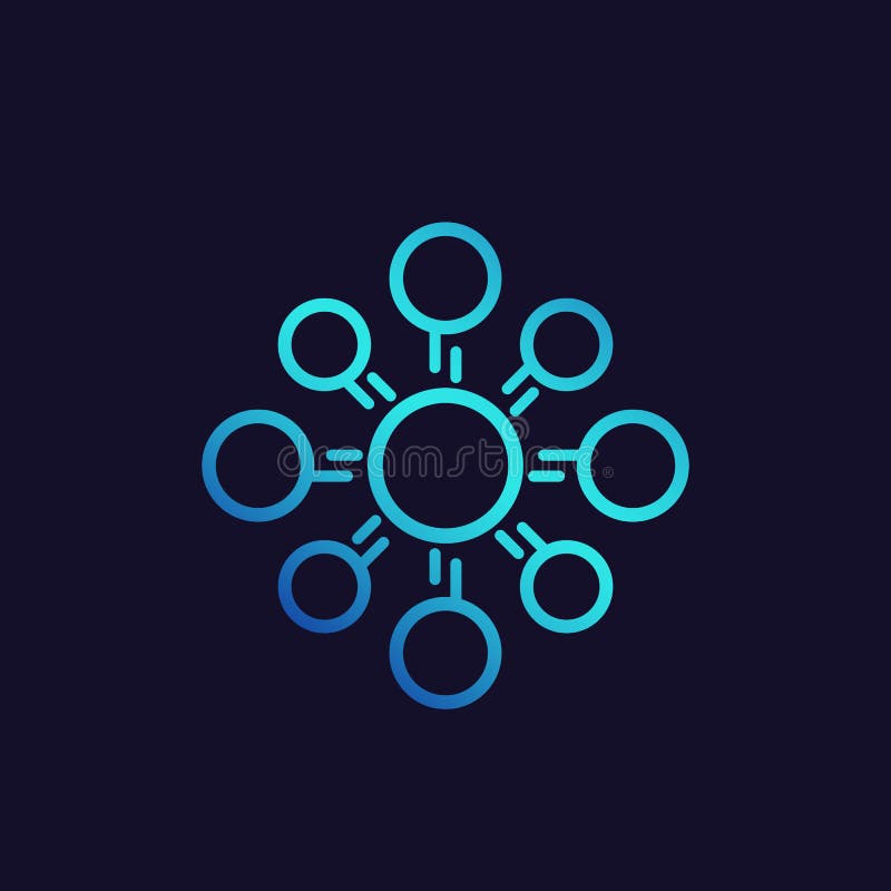 Decentralization, Decentralized Structure Icon Stock Vector ... Decentralization, Decentralized Structure Icon Stock Vector ...