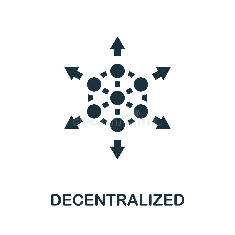 Decentralized Icon. Creative Two Colors Design from Crypto Currency ...