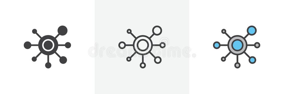 Decentralized Icon Vector Set on White Background Stock Vector ...