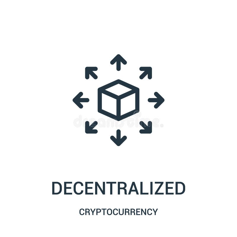 Decentralized Icon. Monochrome Style Design from Crypto Currency Icon ...