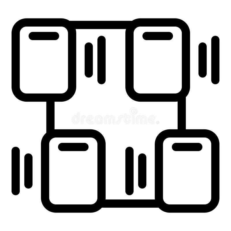 Decentralized Network Icon Showing Data Sharing Concept Stock ...
