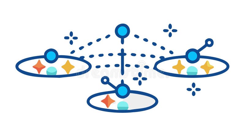 Decentralized Network Nodes, Global Connectivity, Distributed System, Vector Design Generative ...