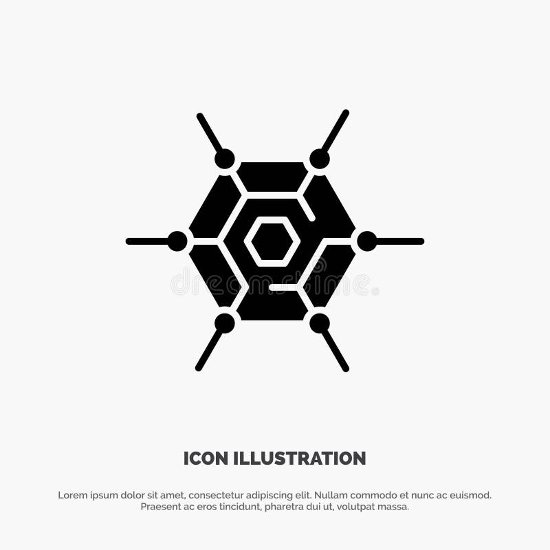 Decentralized, Network, Technology Solid Glyph Icon Vector Stock Vector ...