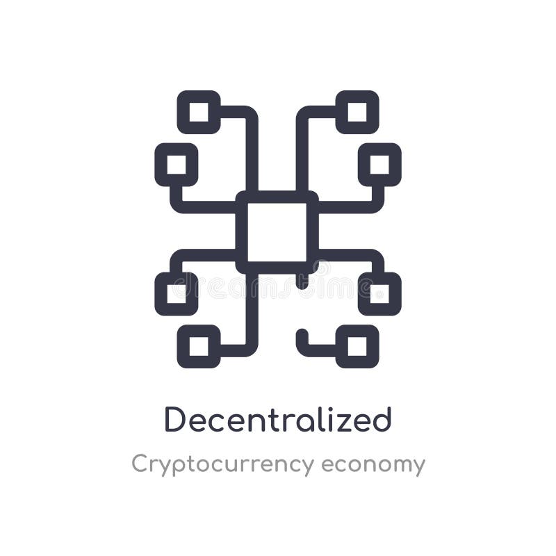 Decentralization Vector Icon, Logo On White Stock Vector - Illustration ...