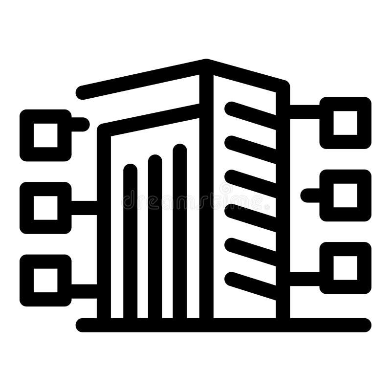 Decentralized Server Network Connecting To Multiple Devices Icon Stock ...