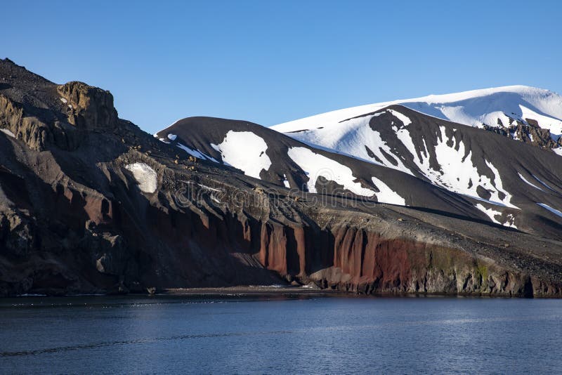 Deception Island stock image. Image of ocean, blue, white - 173862085