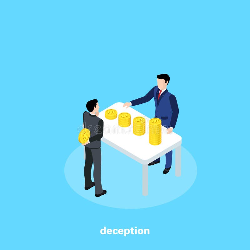Deception 2 stock vector. Illustration of crossed, isometric - 193005134