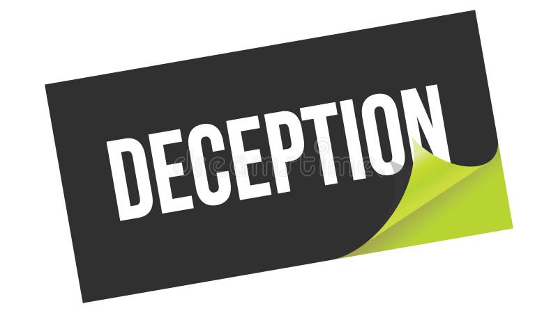 DECEPTION Text, on Ellipse Speech Bubble Sign. Stock Illustration ...