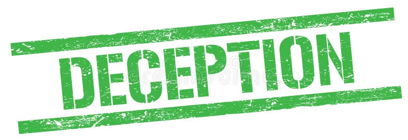 DECEPTION Text on Green Grungy Rectangle Stamp Stock Illustration ...
