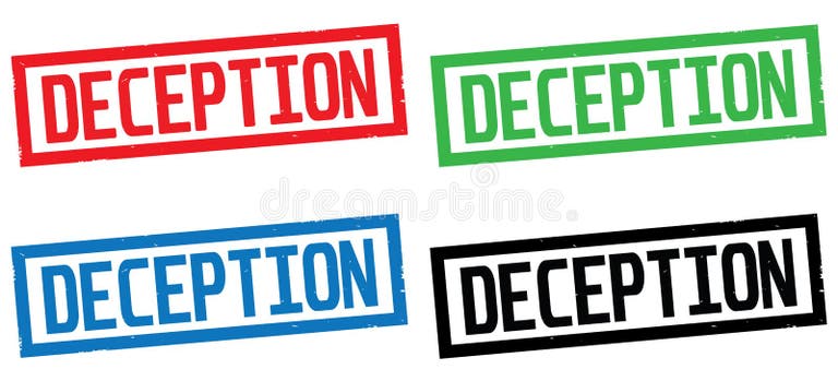 DECEPTION Text, on Rectangle Border Stamp Sign. Stock Illustration ...