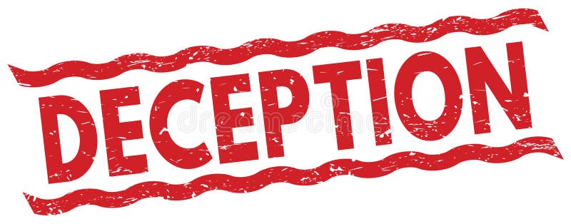 DECEPTION Text on Red Lines Stamp Sign Stock Illustration ...
