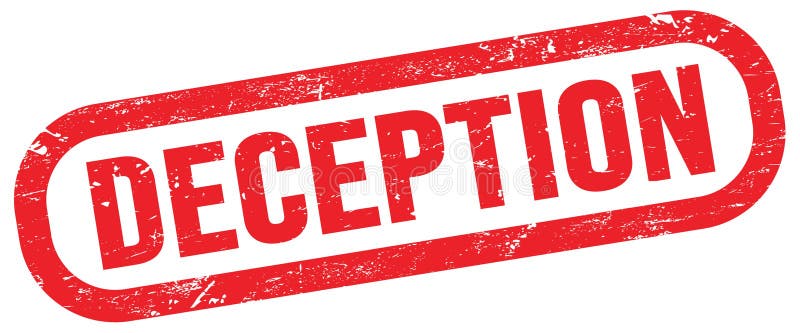DECEPTION, Text Written on Red Stamp Sign Stock Illustration ...
