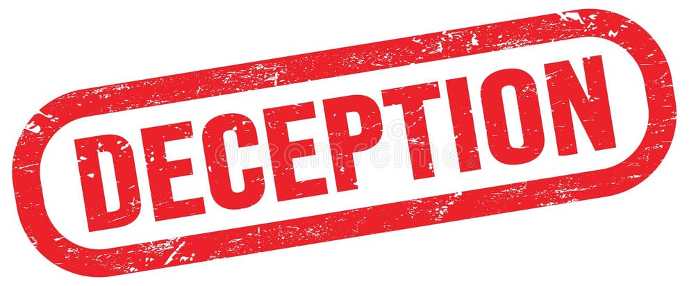 DECEPTION, Text Written on Red Stamp Sign Stock Illustration ...