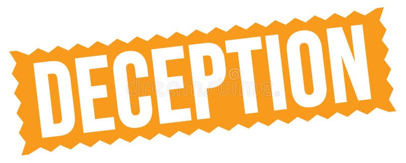 DECEPTION Text Written on Orange Stamp Sign Stock Illustration ...