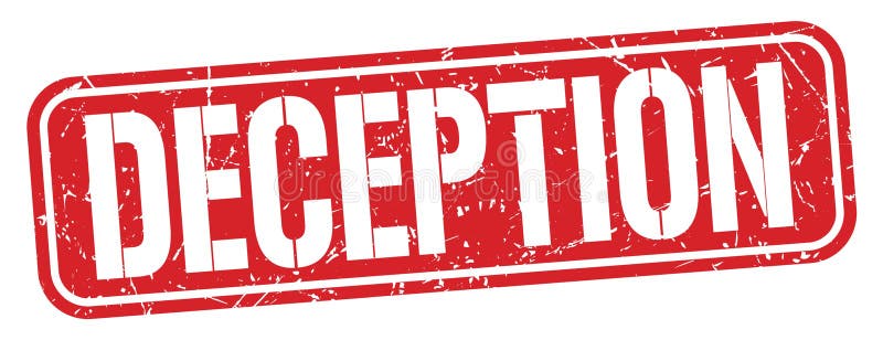 DECEPTION Text Written on Red Stamp Sign Stock Illustration ...