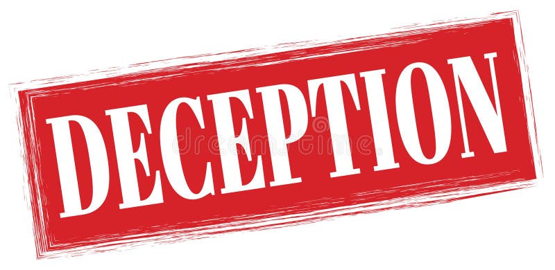 DECEPTION Text Written on Red Stamp Sign Stock Illustration ...