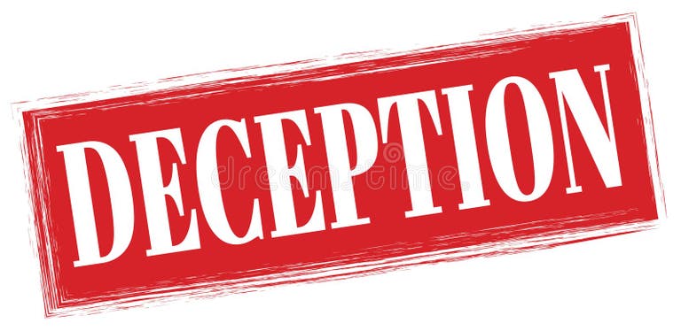 DECEPTION Text Written on Red Stamp Sign Stock Illustration ...