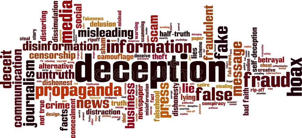 Deception word cloud stock vector. Illustration of disinformation ...