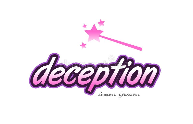Deception Word Text Logo Icon Design Concept Idea Stock Vector ...