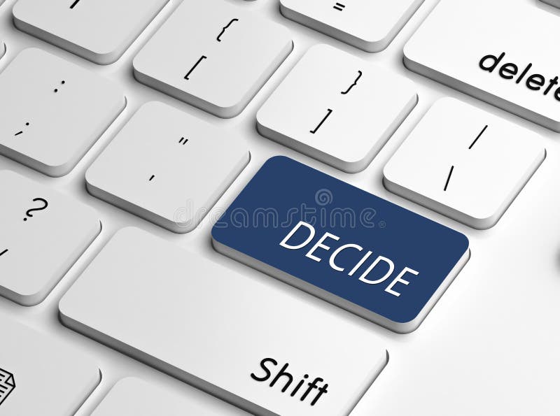 Decide Word, Decision and Choice Concept Stock Illustration ...