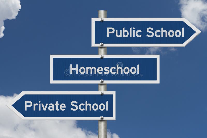 Deciding between Public and Private School and Home School on Sign ...