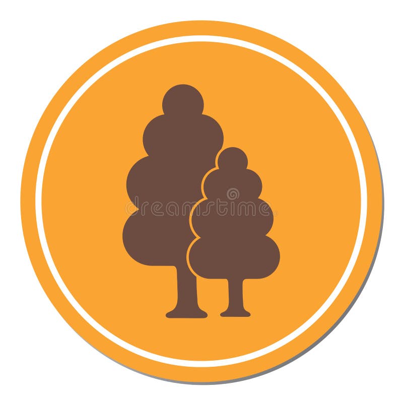 Deciduous forest icon stock vector. Illustration of logo - 124662005