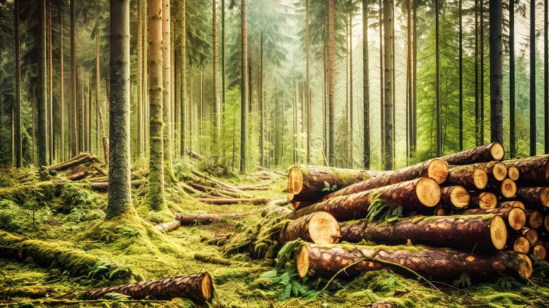 Deciduous Forests Devastated by Deforestation Stock Photo - Image of ...