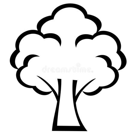 Deciduous Tree Canopy Outline Stock Illustration - Illustration of ...