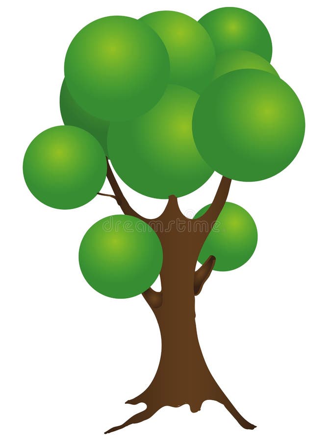 Deciduous tree stock vector. Illustration of branch, tree - 37744079