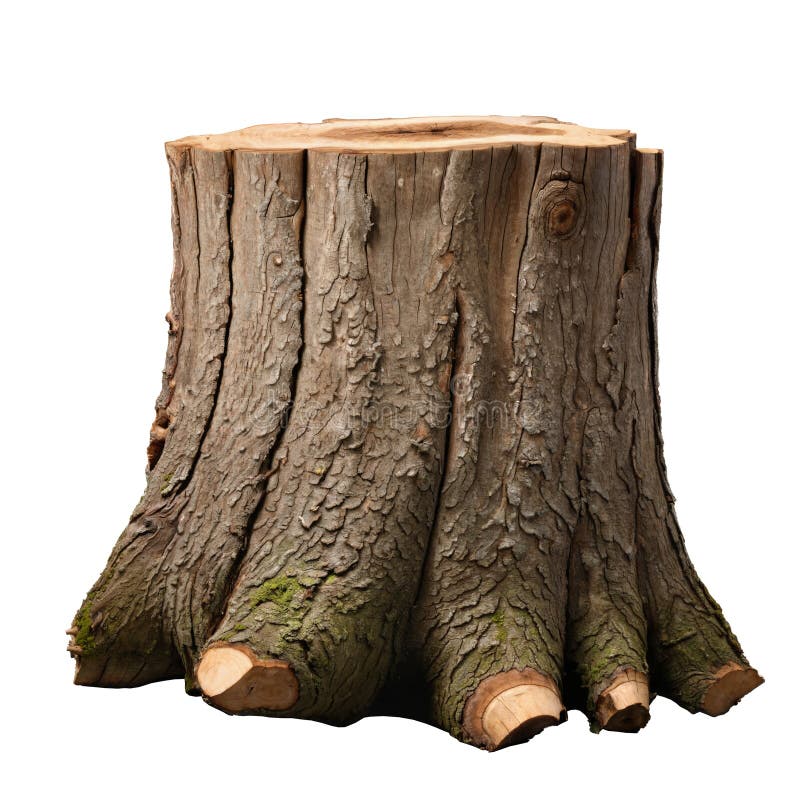 Deciduous Tree Stump Isolated on White or Transparent Background Stock ... Deciduous Tree Stump Isolated on White or Transparent Background Stock ...