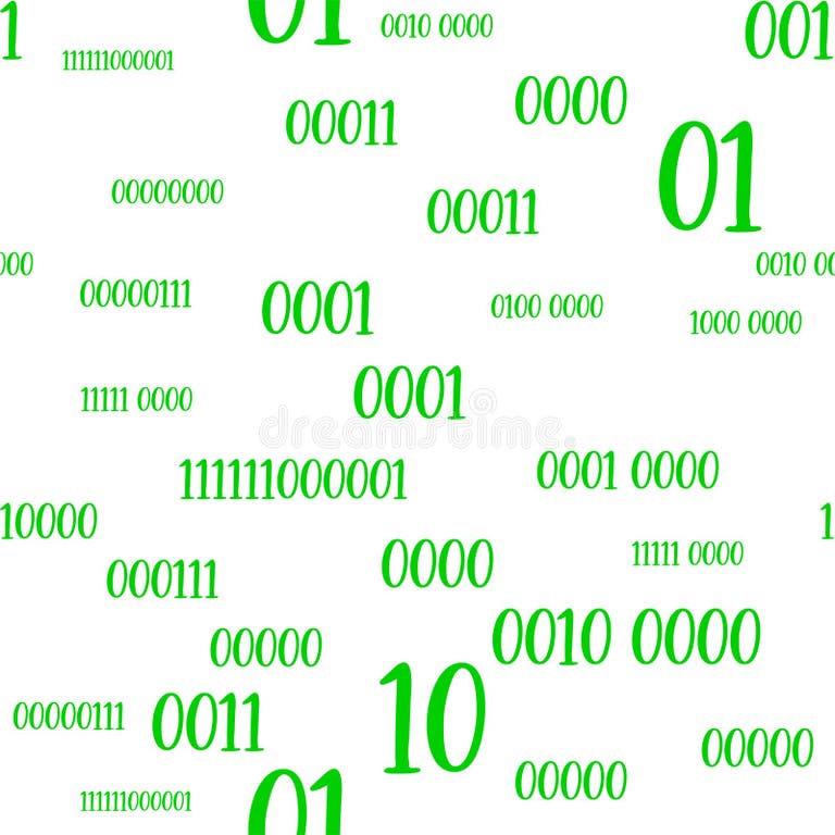 Decimal Code Seamless Pattern. Programming Pattern, Algebra and ...
